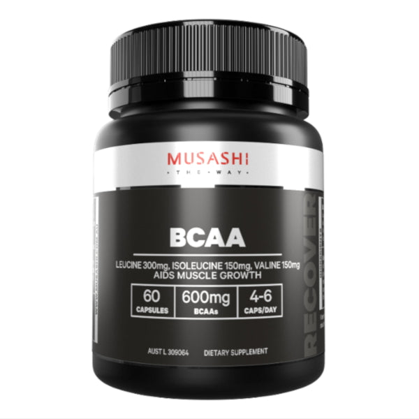 オーストラリアサプリメント MUSASHI マッスルリカバリーBCAAs 600mg x60カプセル – グッドアンドナチュラル